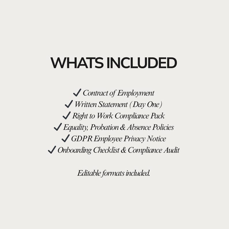 HR Starter Pack for UK Smes (2026 Compliant) – Contracts, Policies ...
