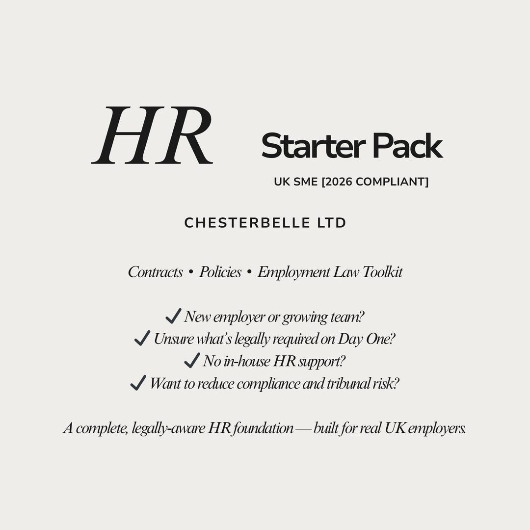 HR Starter Pack for UK Smes (2026 Compliant) – Contracts, Policies ...
