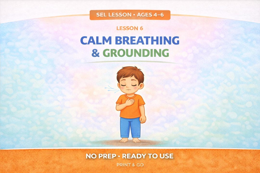 Calm Breathing&grounding - NO PREP/ Social Emotional Learning for Kids ...
