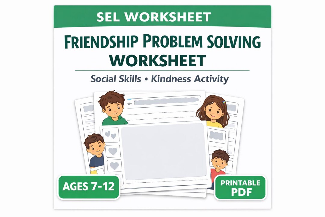 Friendship Problem Solving Worksheet | Conflict Resolution Activity ...