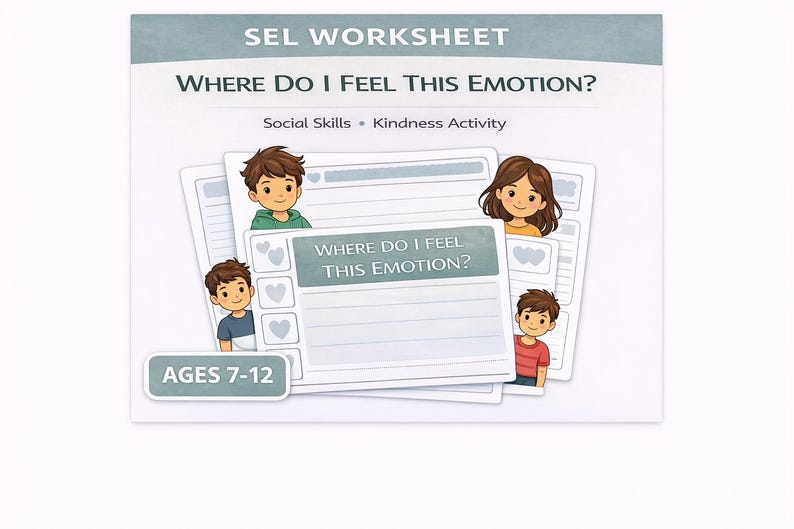Where Do I Feel This Emotion Worksheet | Behavior Reflection Activity ...