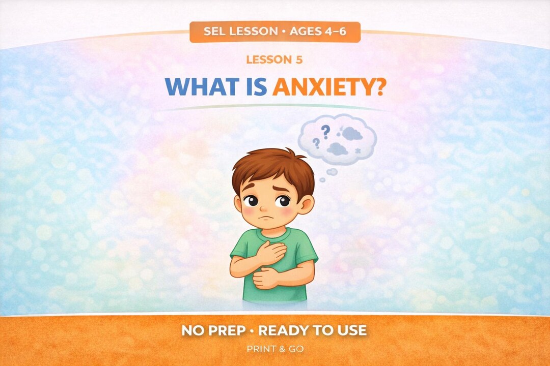 What is Anxiety? SEL Lesson Ages 4-6 | Coping Skills & Calm Strategies ...