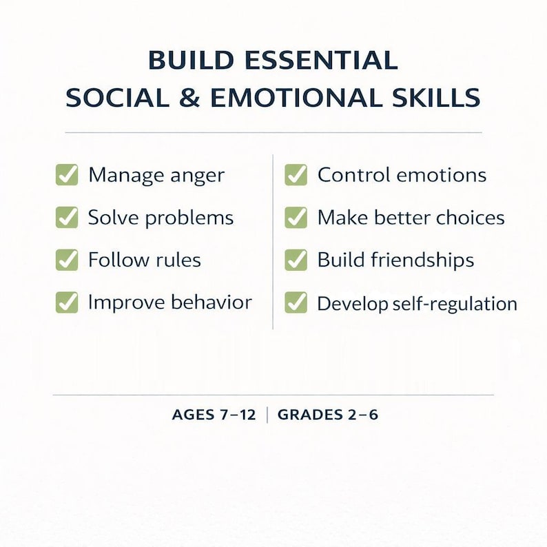 SEL Activities Bundle for Kids 7-9 – 12 Lessons, 200 Cards, 30 ...