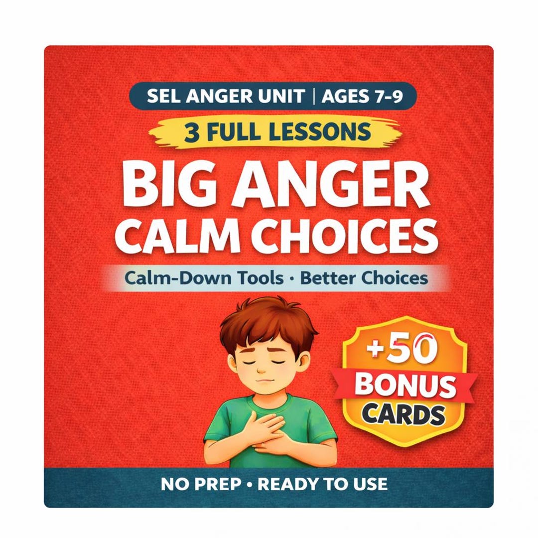 Anger Management Activities for Kids Ages 7–9 | No Prep SEL Worksheets ...