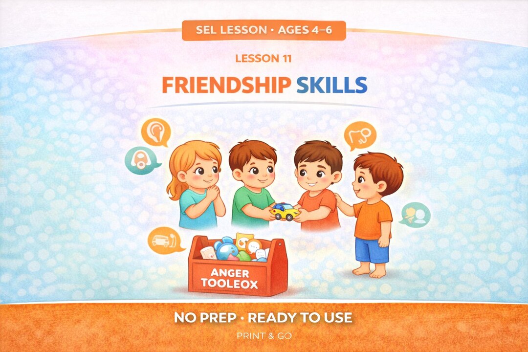Friendship Skills: Ages 4-6 NO PREP/ Social Emotional Learning for Kids ...