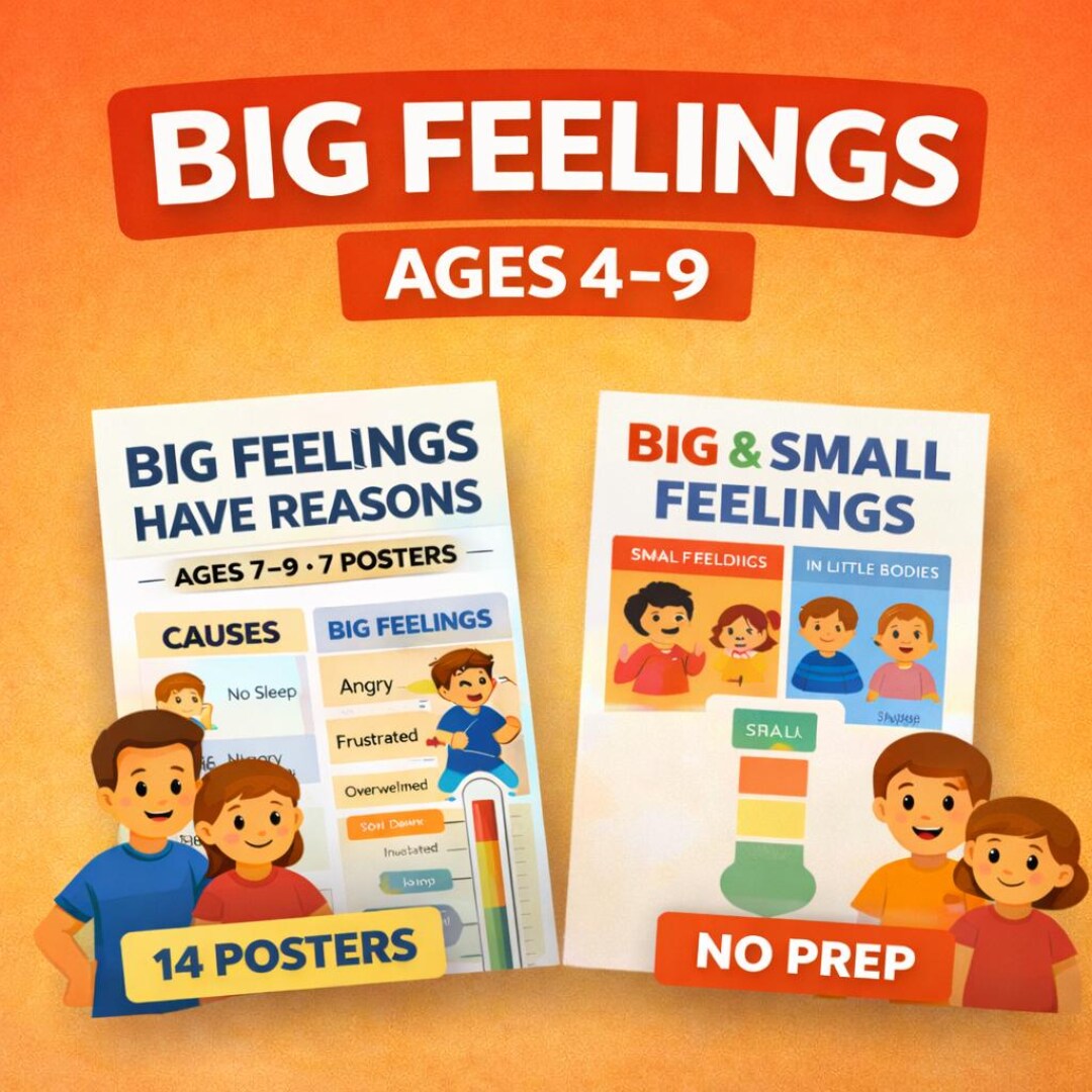 SEL Posters | Emotional Regulation, Ages 4-9 (printable PDF Bundle) - Etsy