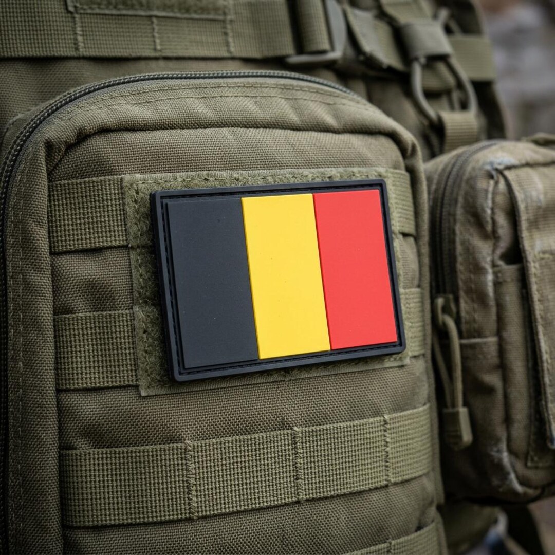 Belgium Flag PVC Patch – Tactical Velcro Morale Patch – Soccer Fan Gear ...
