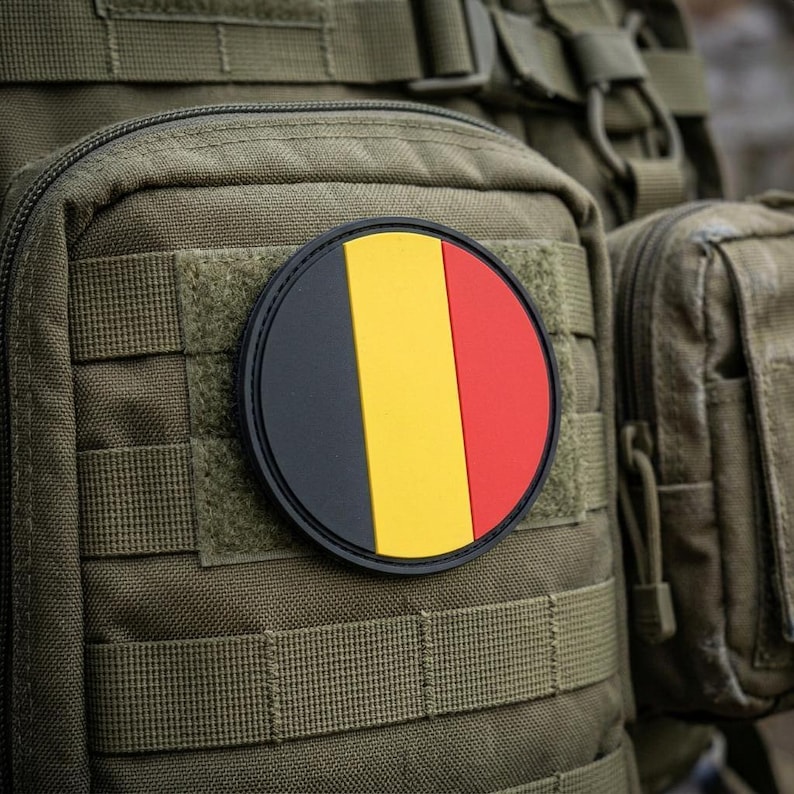 Belgium Flag PVC Patch – Tactical Velcro Morale Patch – Soccer Fan Gear ...