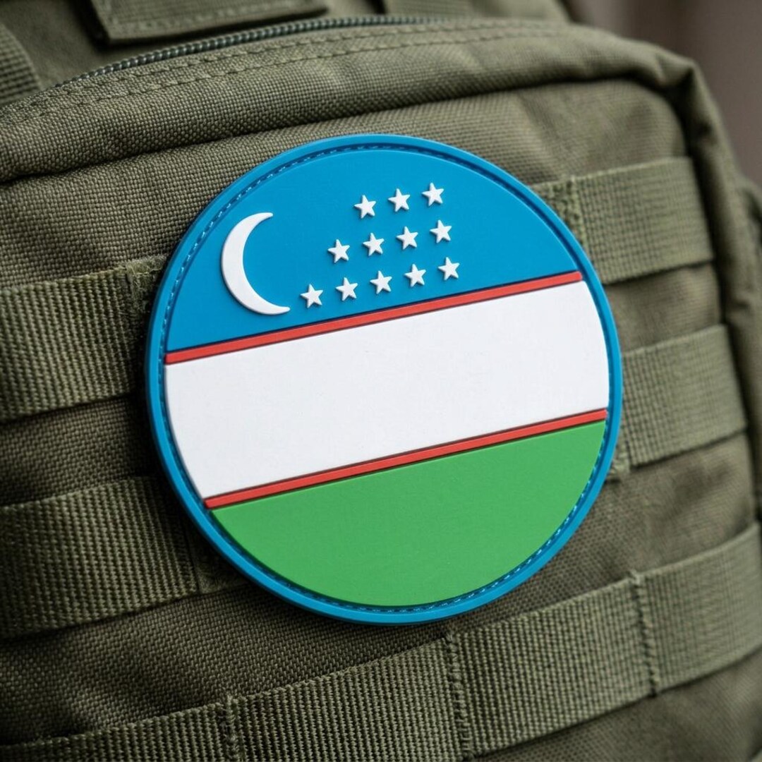 Uzbekistan Flag PVC Patch – Tactical Velcro Morale Gear – Soccer Fan ...