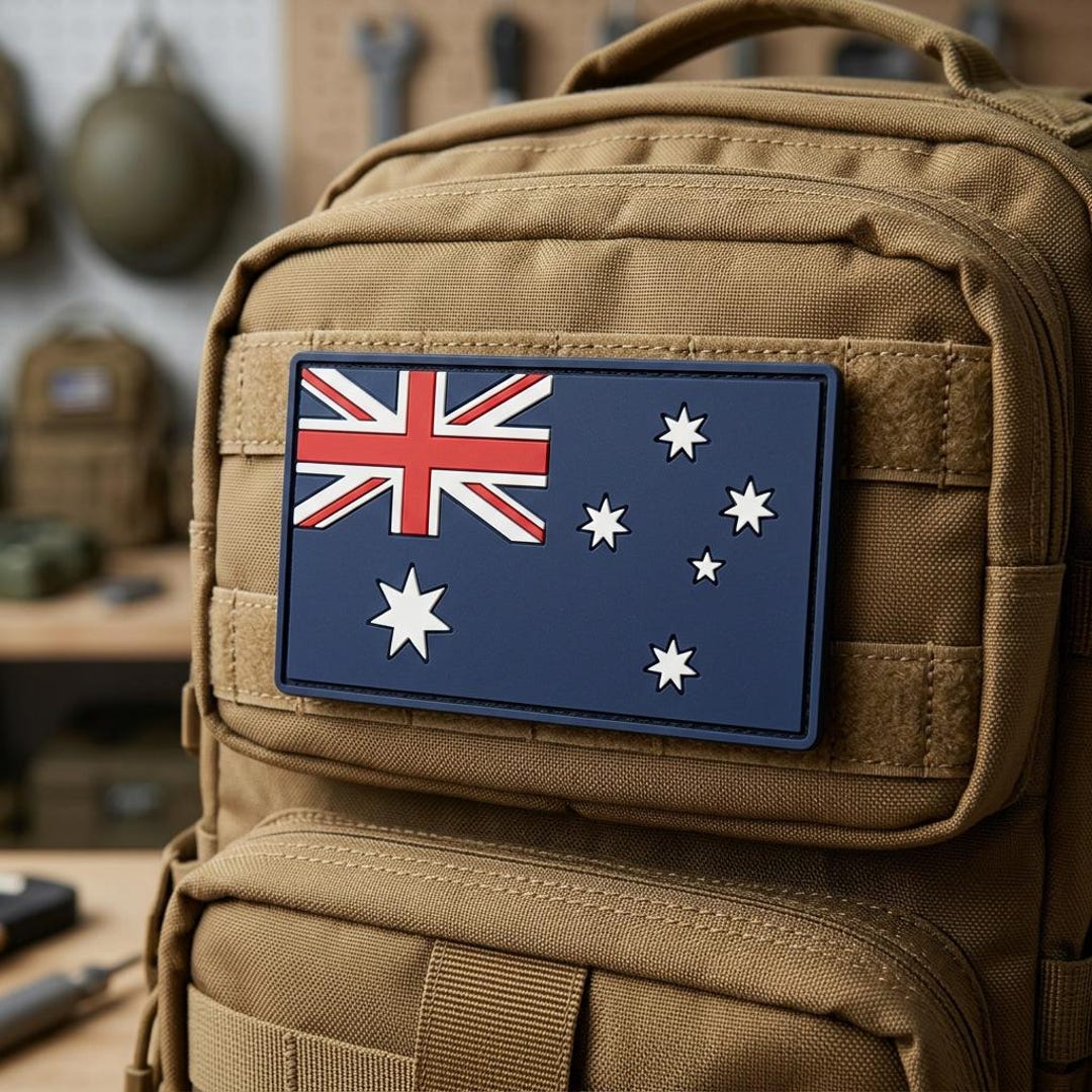 Australia Flag PVC Patch – Tactical Velcro Morale Gear – Soccer Fan ...