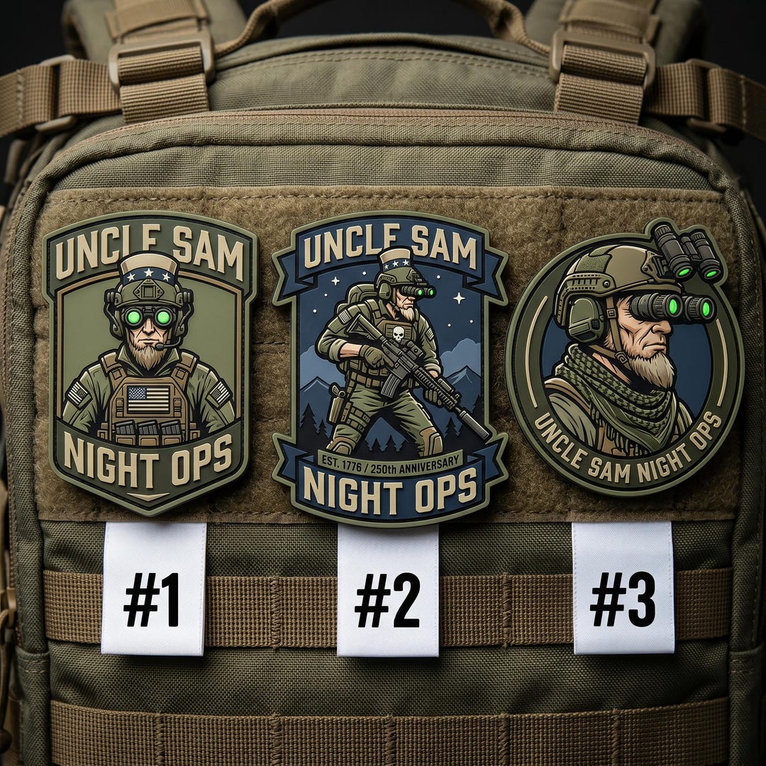 Uncle Sam Night Ops PVC Patch Set – Tactical Military Gear, Veteran ...