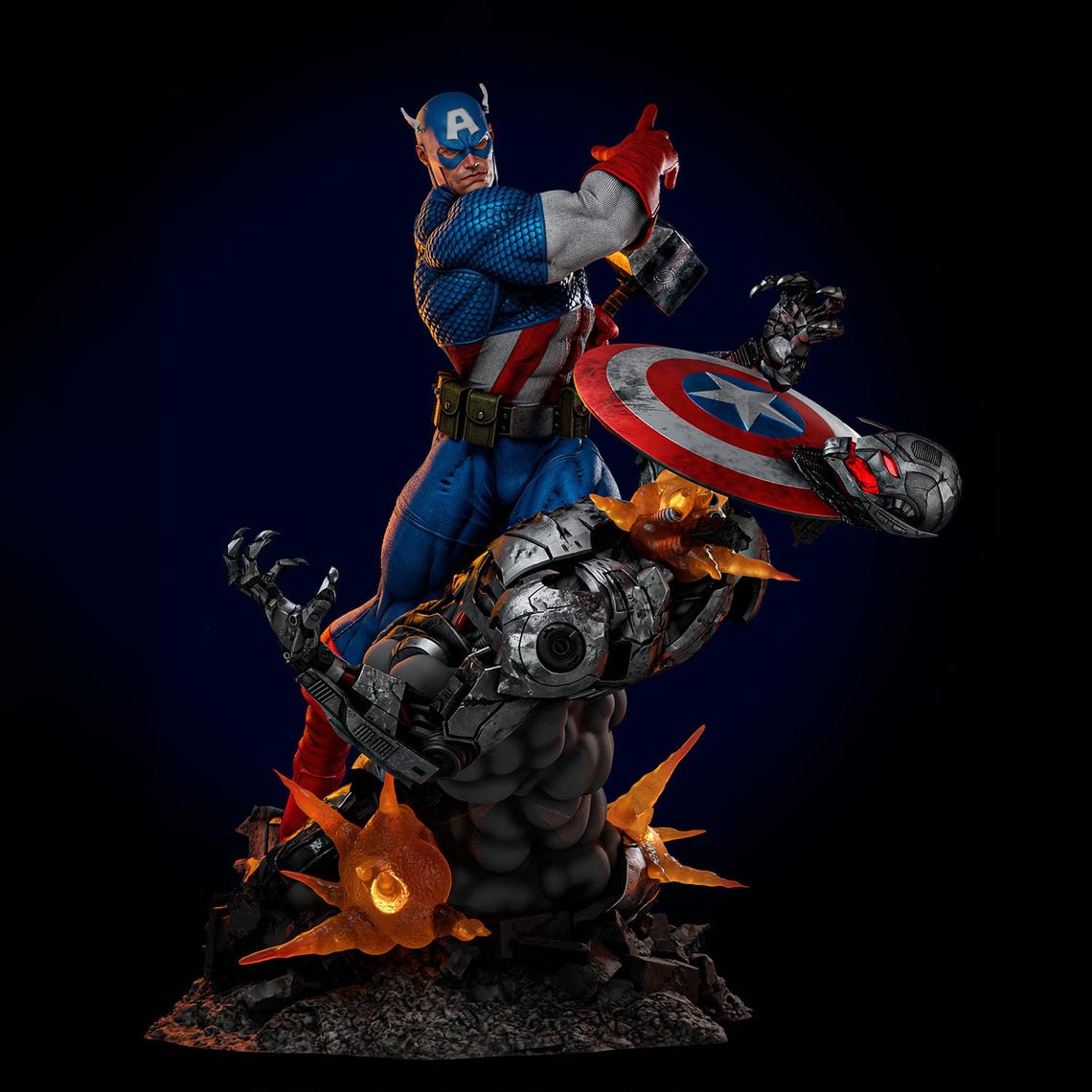 Captain America Vs Ultron STL 3D Model - Etsy