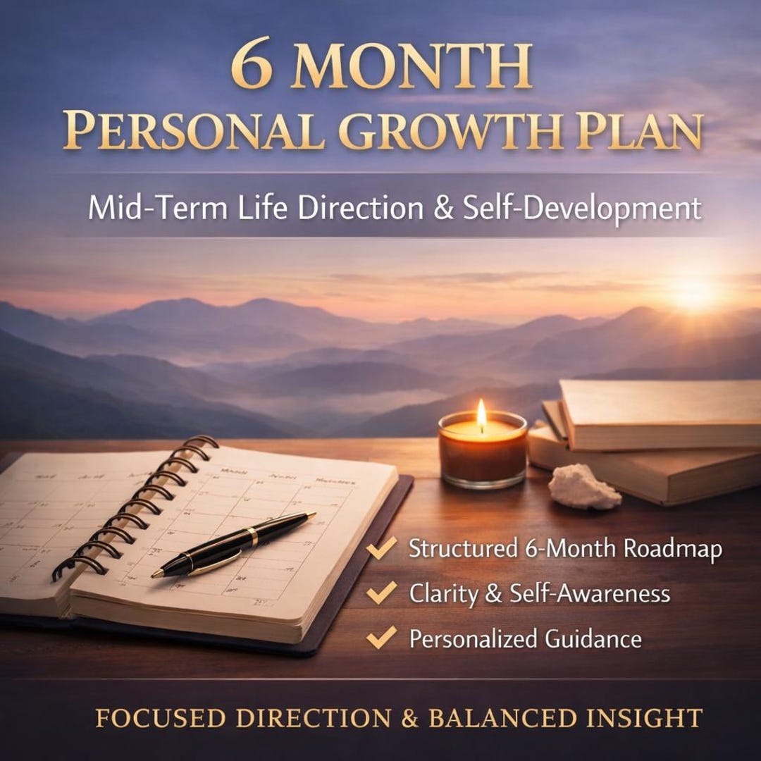 6 Month Personal Growth Plan - Life Path Forecast & Self-development ...