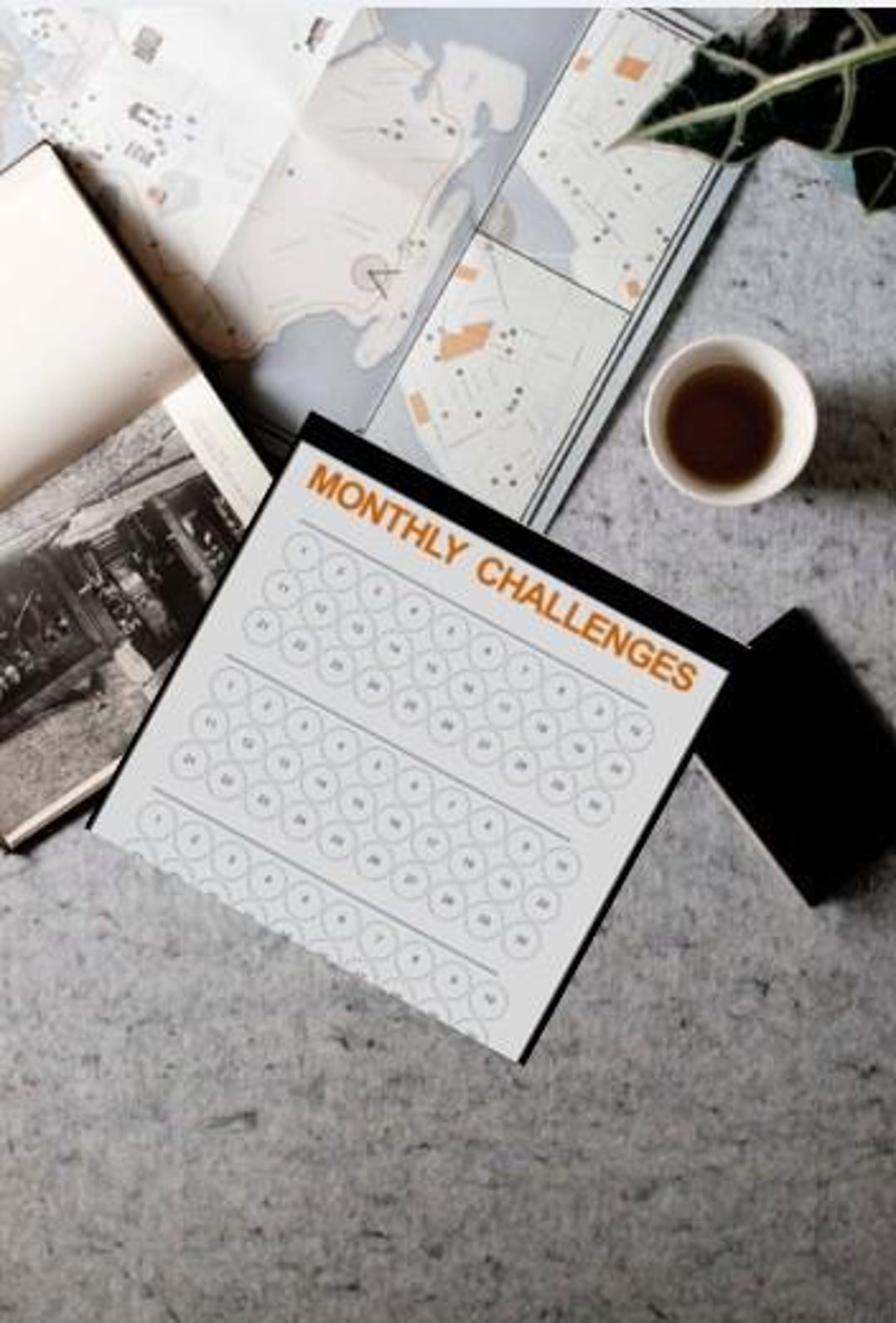 Monthly Challenge Tracker Printable | Habit Builder, A4 Planner (PDF ...