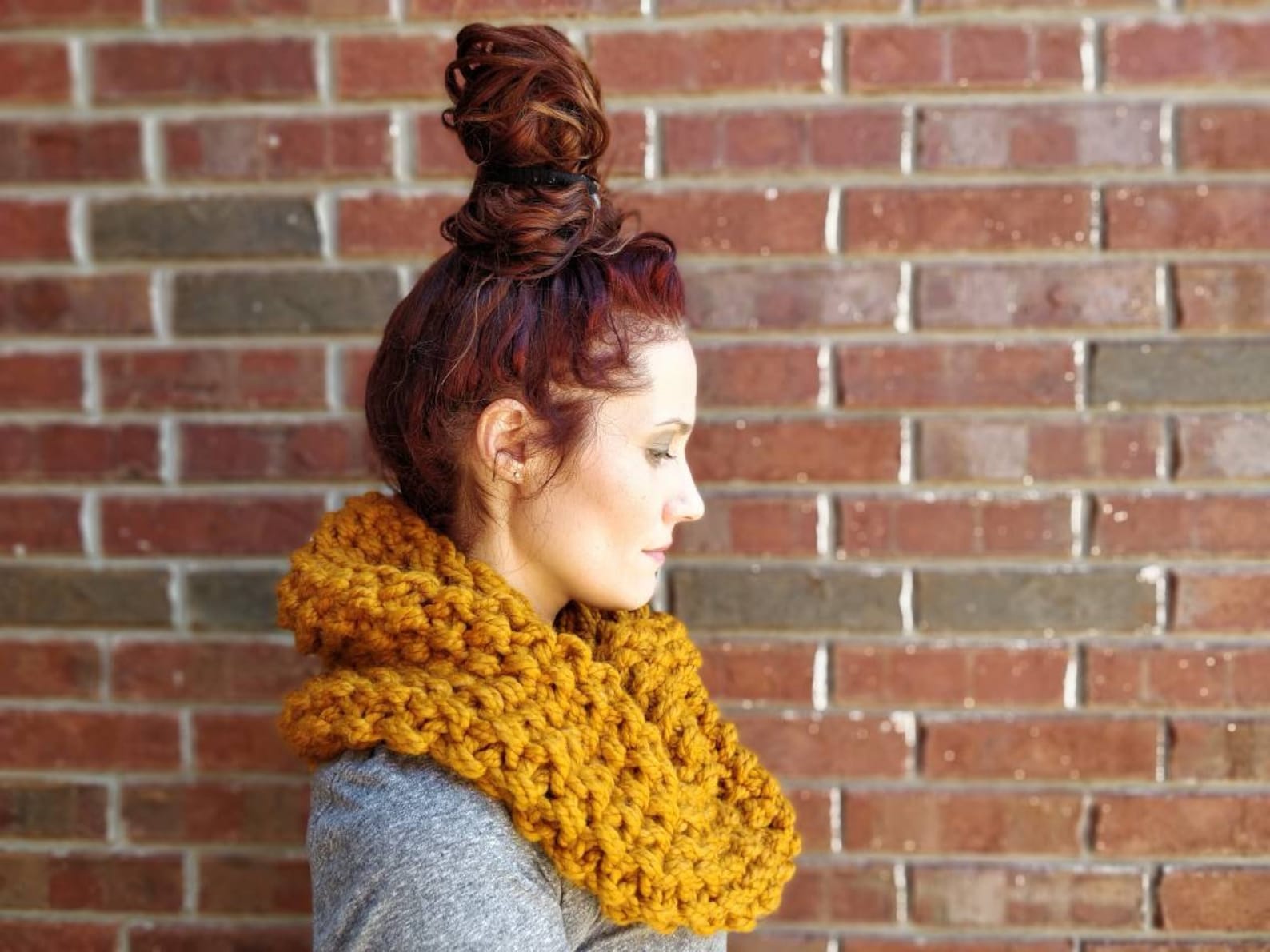 Textured Cowl |KNITTING PATTERN| Instant Download| Adult Cowl Scarf ...