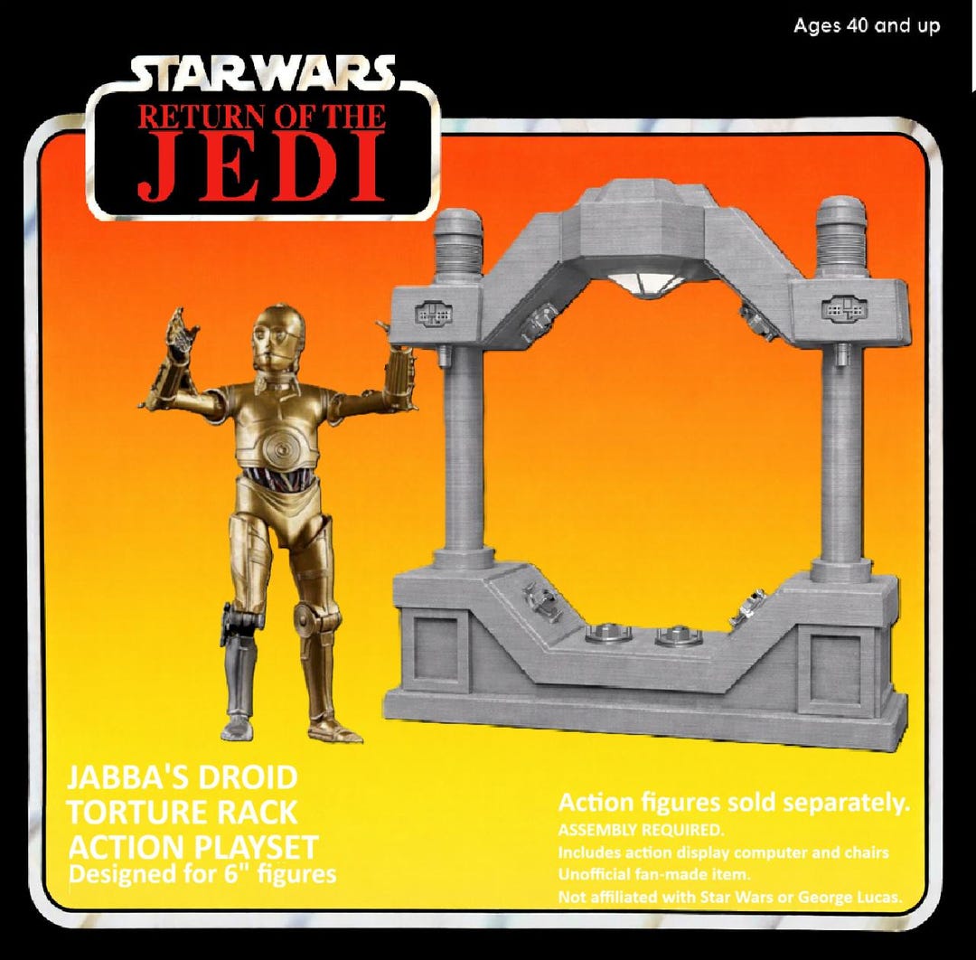 Jabba's Droid Torture Rack Playset Diorama for 6 Inch Star Wars Figures ...