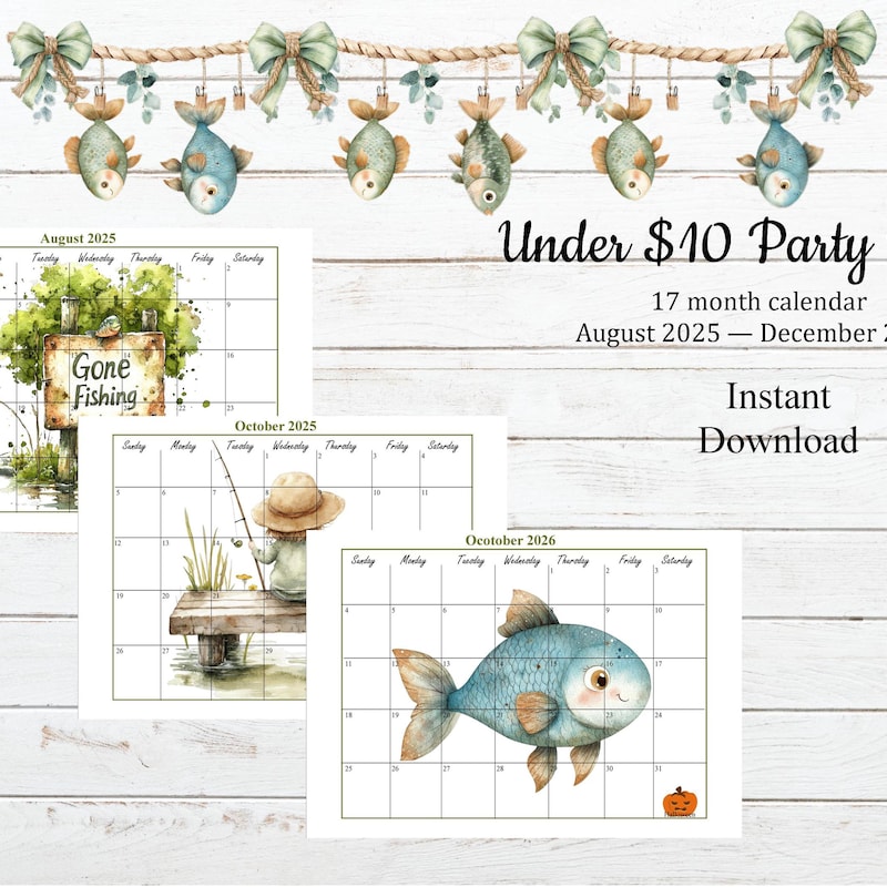 Fishing Calendars 2026 - Etsy