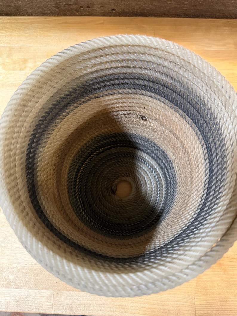Lariat Rope Trashcan With White Rope - Etsy