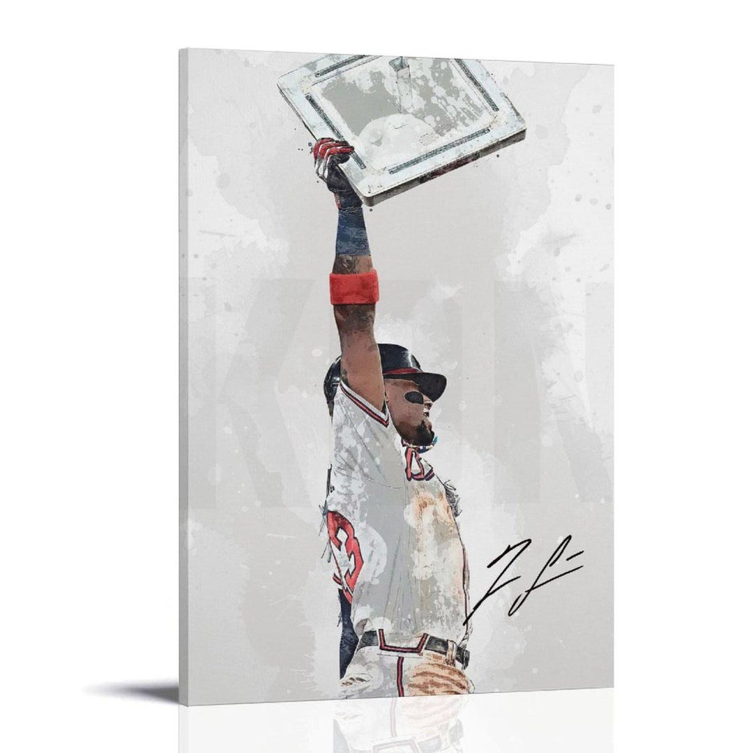 Baseball Star Ronald Acuna Jr Signed Poster Wall Art Picture Painting ...