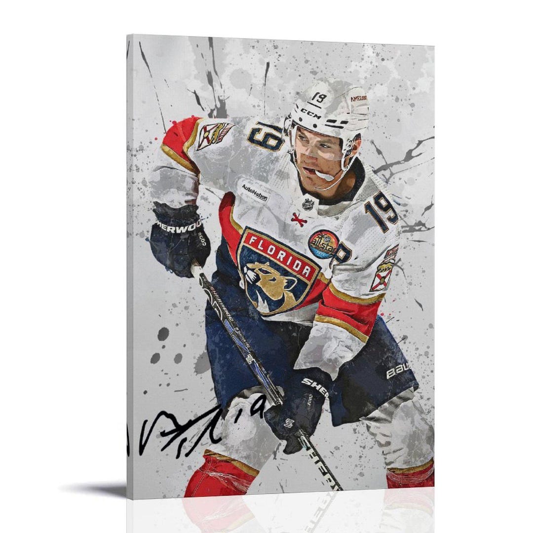 Hockey Player Matthew Tkachuk Ink Splash Art Signed Wall Art Picture ...