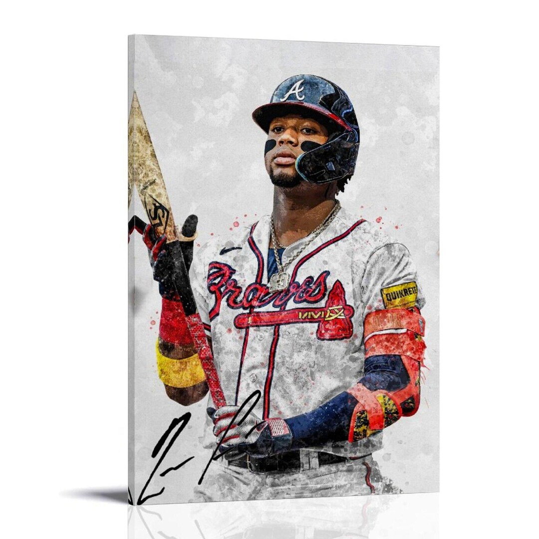 Ronald Acuna Signed Poster Wall Art Picture Painting Poster Canvas ...