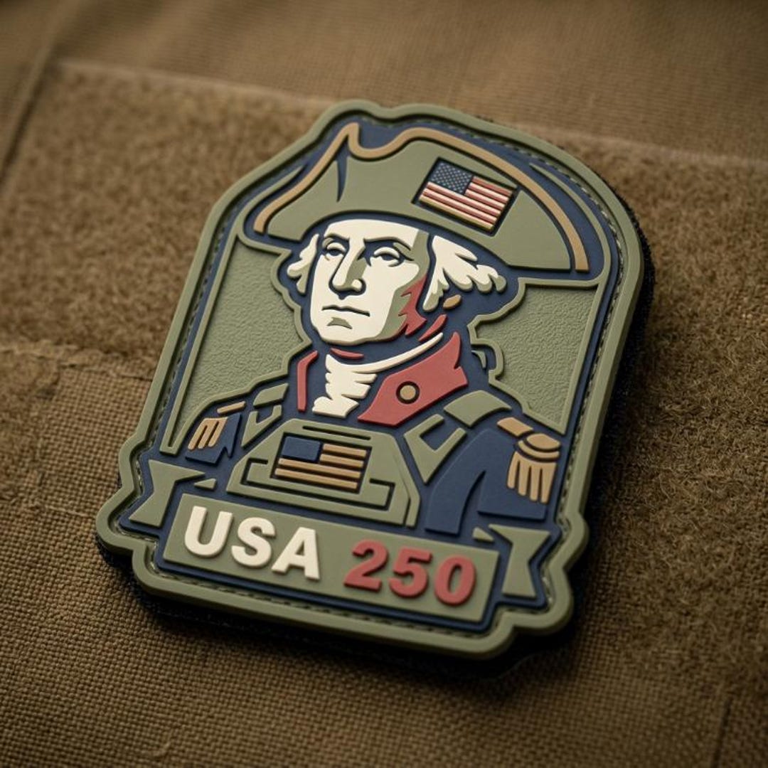 PATCH PVC George Washington Tactical USA 250 Morale Patch for Backpacks ...