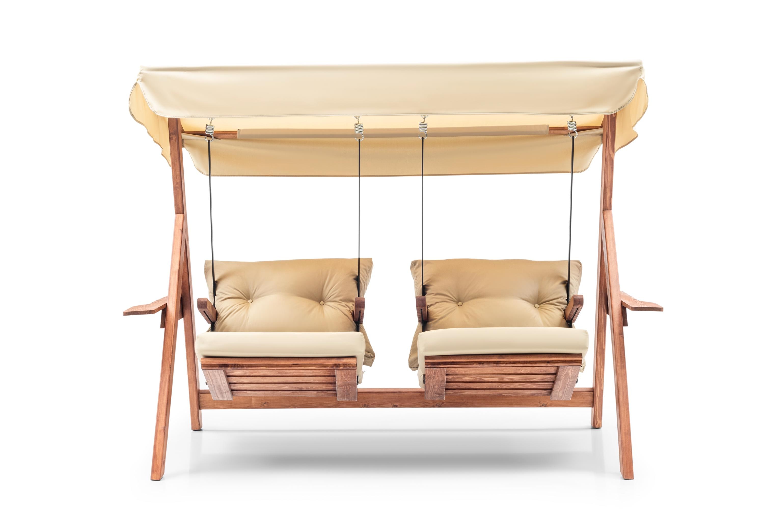Handmade 2-seater Garden Swing - 1st Class Finland Pine Wood - Luxury ...