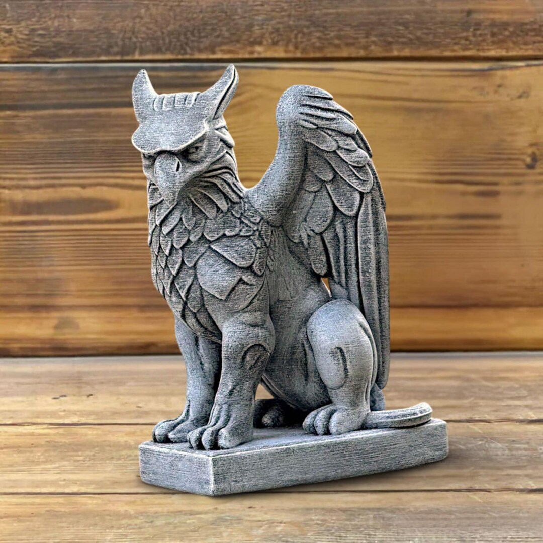 Concrete Griffin Garden Statue Outdoor Mythical Guardian Sculpture ...