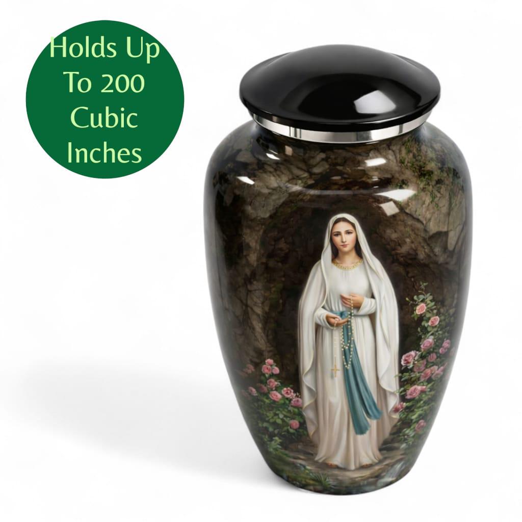 Religious Urn for Human Ashes - Adult Cremation Keepsake With Velvet ...