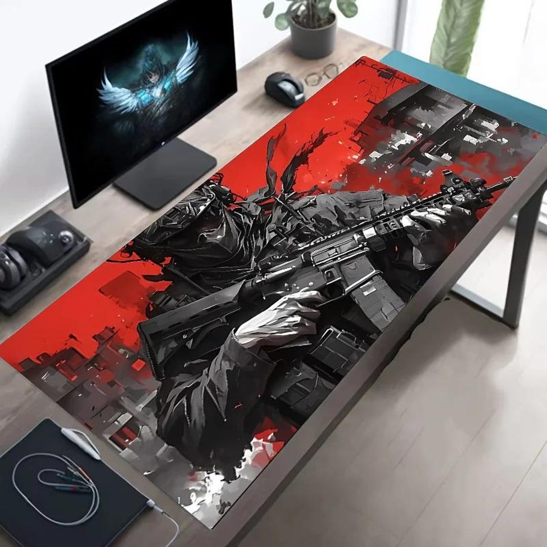 Custom Large Mouse Pad Tactical Soldier Design Non-slip XXL Desk Pad ...