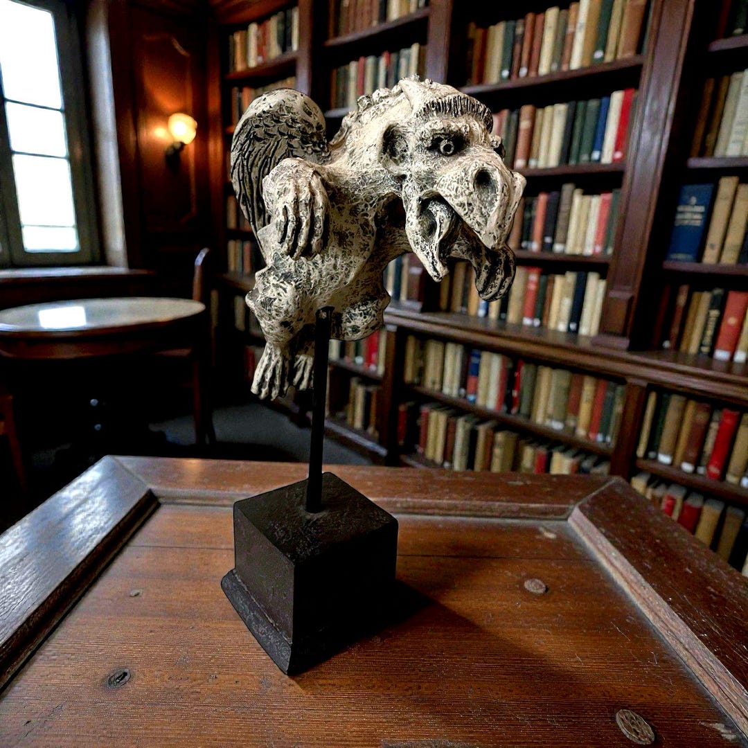 RARE DWK Avian Grotesque (bird Gargoyle) Sculpture With Museum Pole ...
