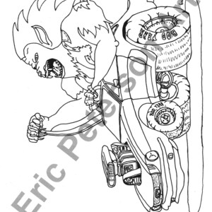 Haunted Hot Rods Coloring Book, Digital Download. Frankenstein, Mummy ...