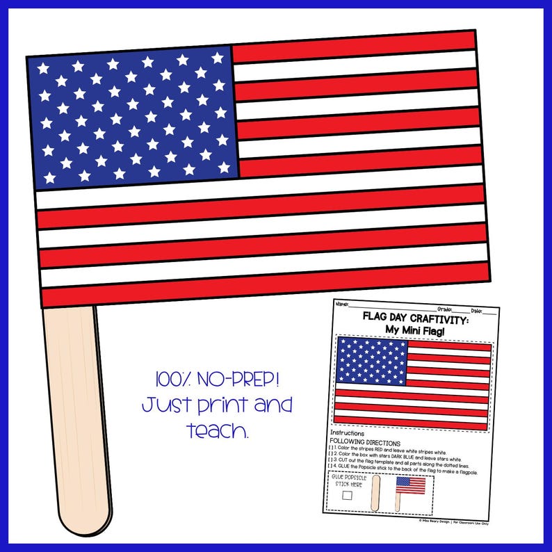 Flag Day Activities Printable Pack, US History Reading Comprehension ...