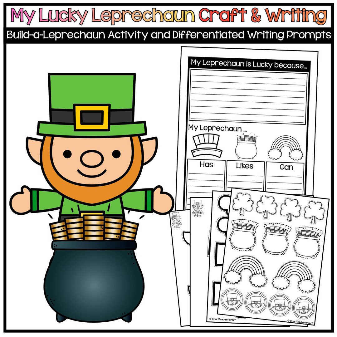 St. Patrick's Day Leprechaun Craft & Writing Prompt | Lucky Leprechaun ...