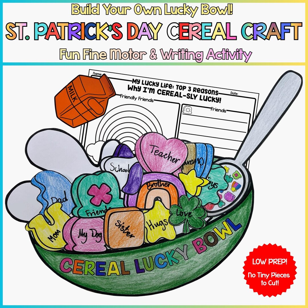 Cereal-sly Lucky! St. Patrick's Day Craft | March Writing Prompt ...