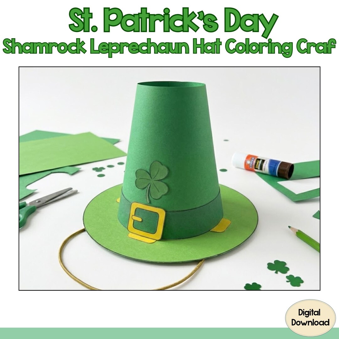 St. Patrick's Day Leprechaun Hat Craft | Shamrock Headband | March ...