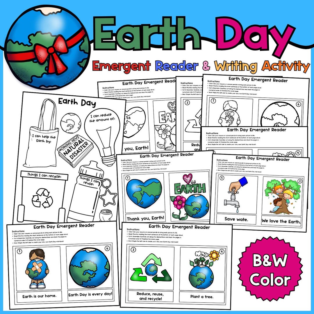 I Can Help the Earth – Writing Activity | Earth Day Emergent Reader ...
