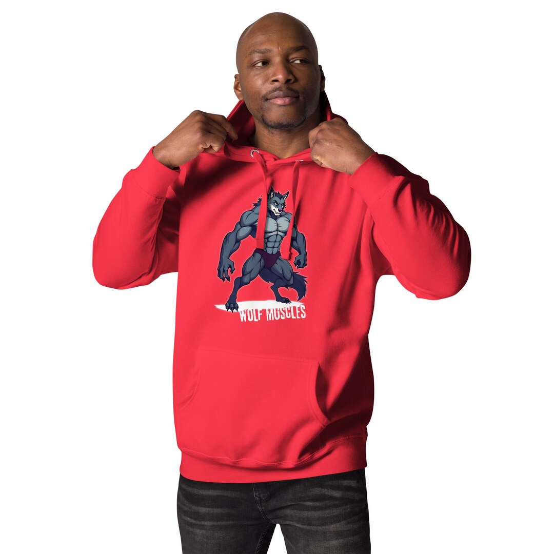 Alpha Wolf Muscles Hoodie – Gym Beast Streetwear - Etsy