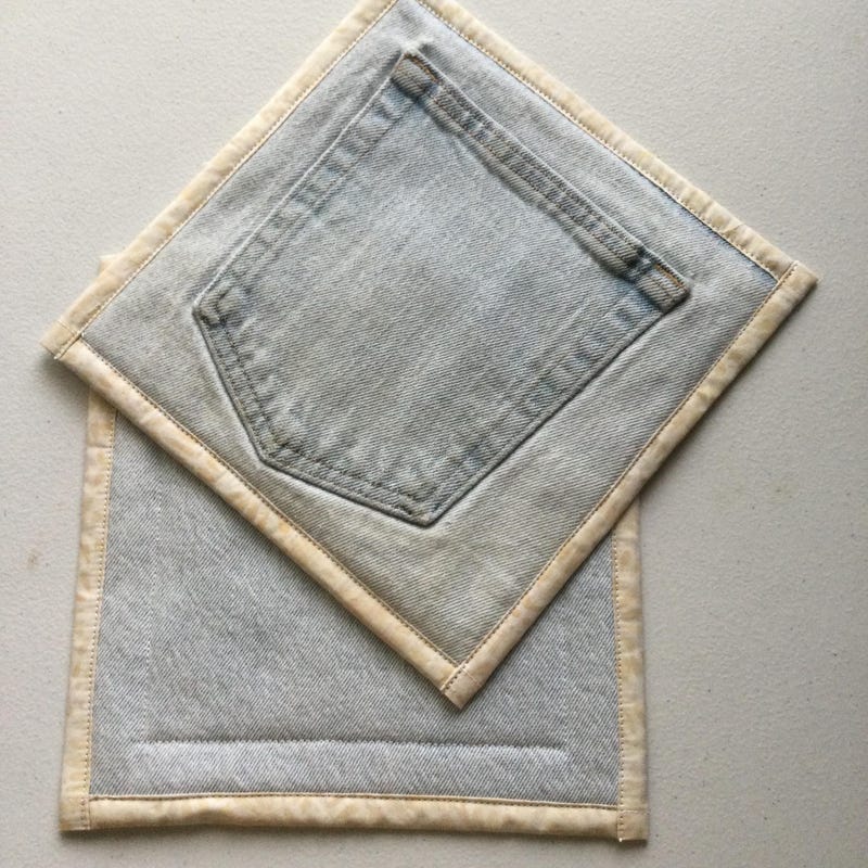Denim Hot Pad - Etsy