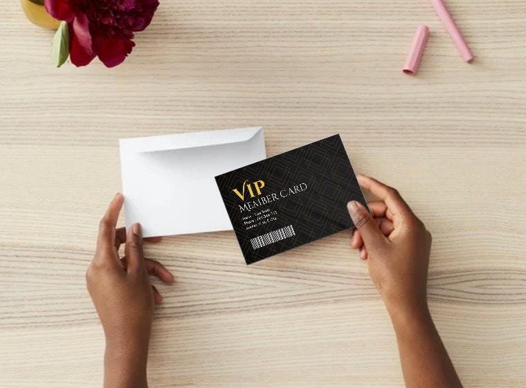 Digital VIP Member Card Template | Printable Loyalty Card | Editable ...
