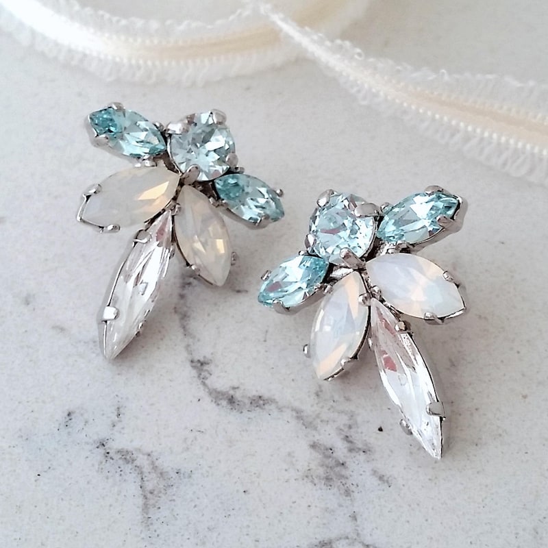 Ice Blue Earrings - Etsy