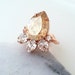 Champagne Ring,chamapgne Statement Ring,champagne Cocktail Ring,bridal ...