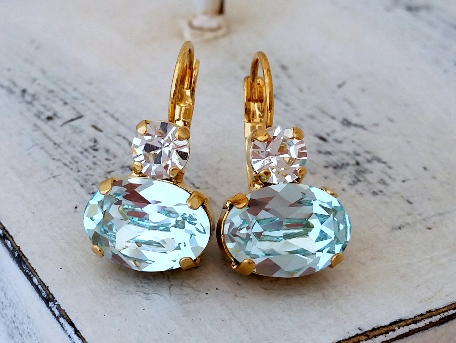 Light Blue Earrings,aquamarine Earrings,ice Blue Earrings,blue ...