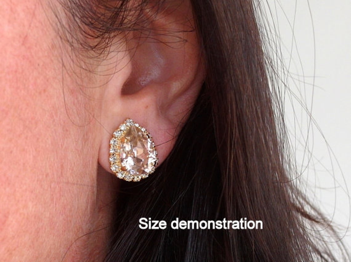Blush Earringsblush Pink Stud Earringsblush Pink - Etsy