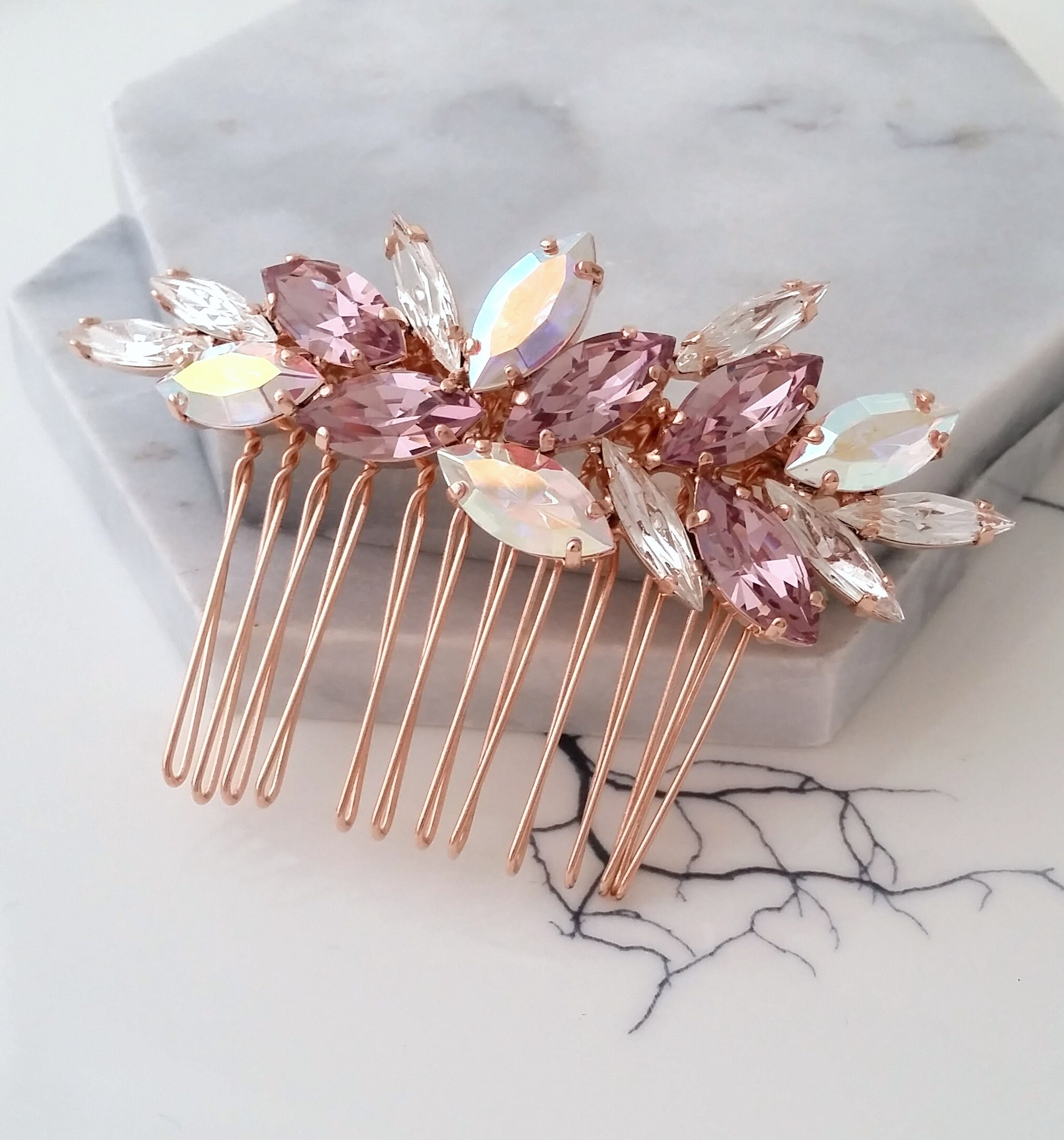 Bridal Hair CombPurple Hair CombWedding Hair | Etsy