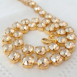 Champagne Necklace,champagne Bridal Necklace,crystal Necklace ...