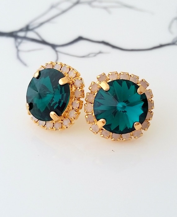 Etsy emerald earrings store