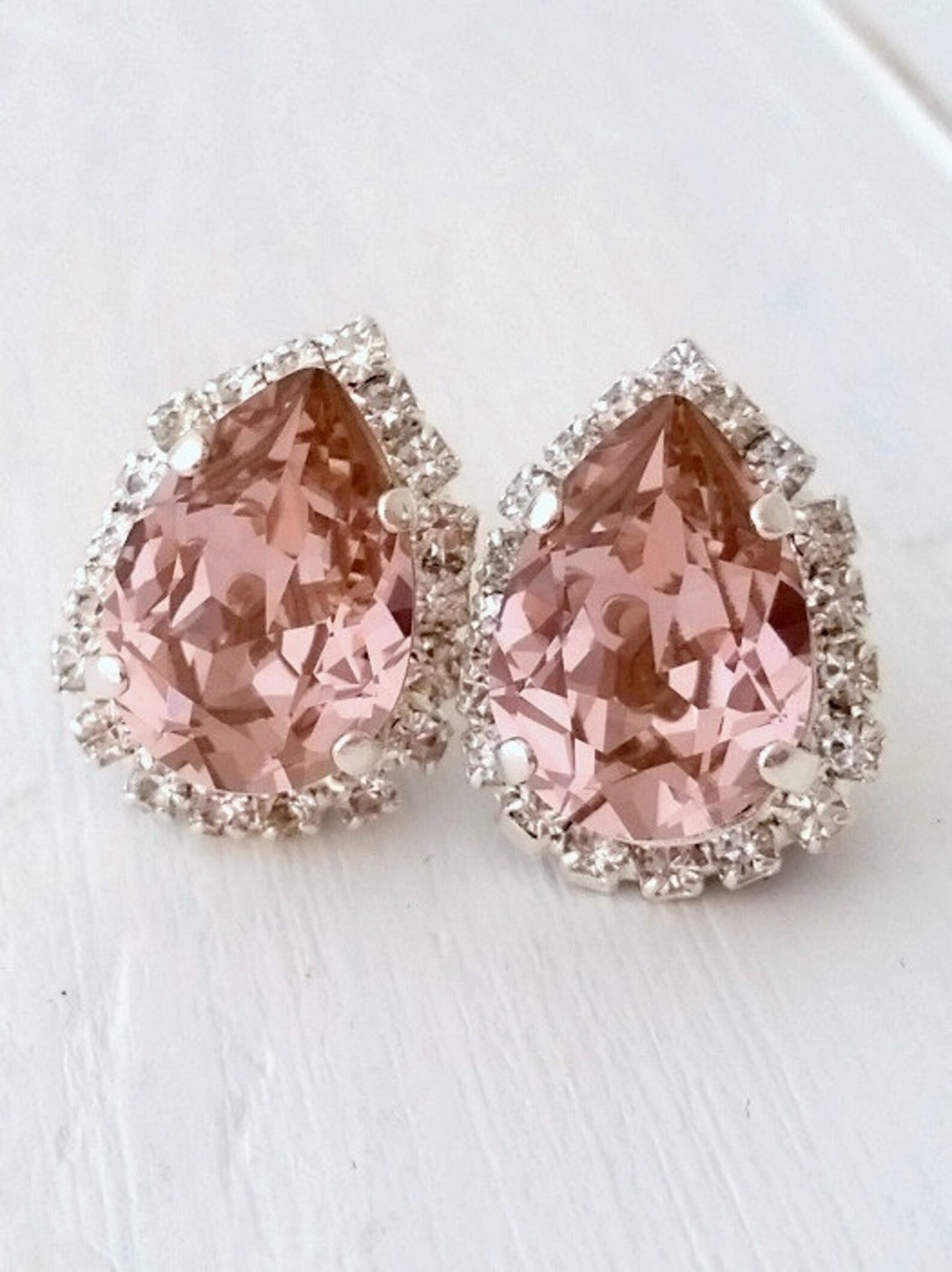 Blush Earringsblush Pink Stud Earringsblush Pink - Etsy