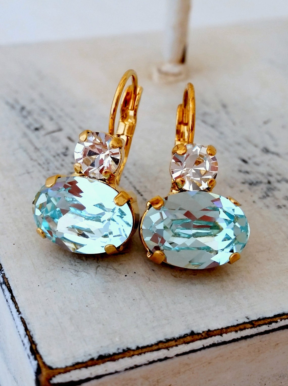 Light Blue Earrings,aquamarine Earrings,ice Blue Earrings,blue ...