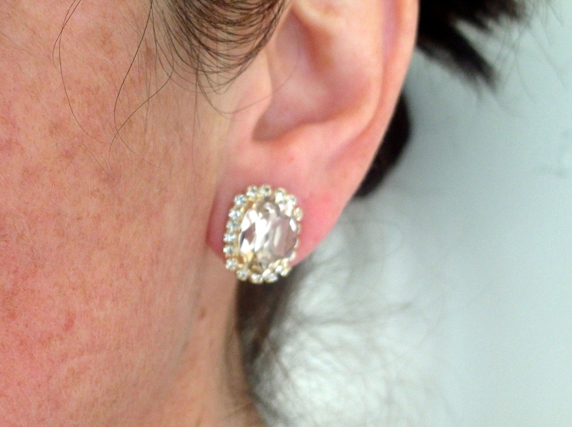 Blush Stud Earringsblush Pink Bridal Earringsblush Pink | Etsy